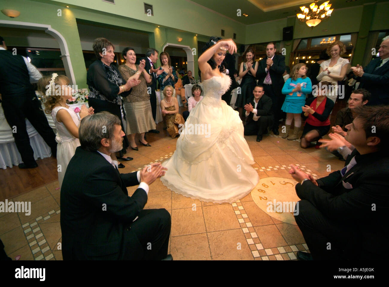 Greek Orthodox Wedding Reception and Dance Stock Photo - Alamy