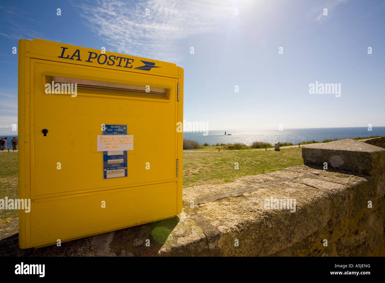 French post box la poste Stock Photo - Alamy