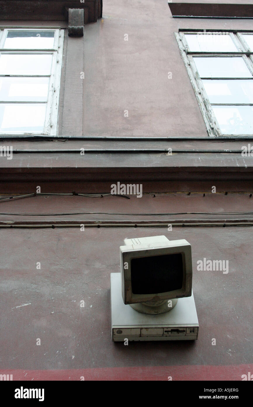 Randon Old Computer on the Wall Stock Photo - Alamy