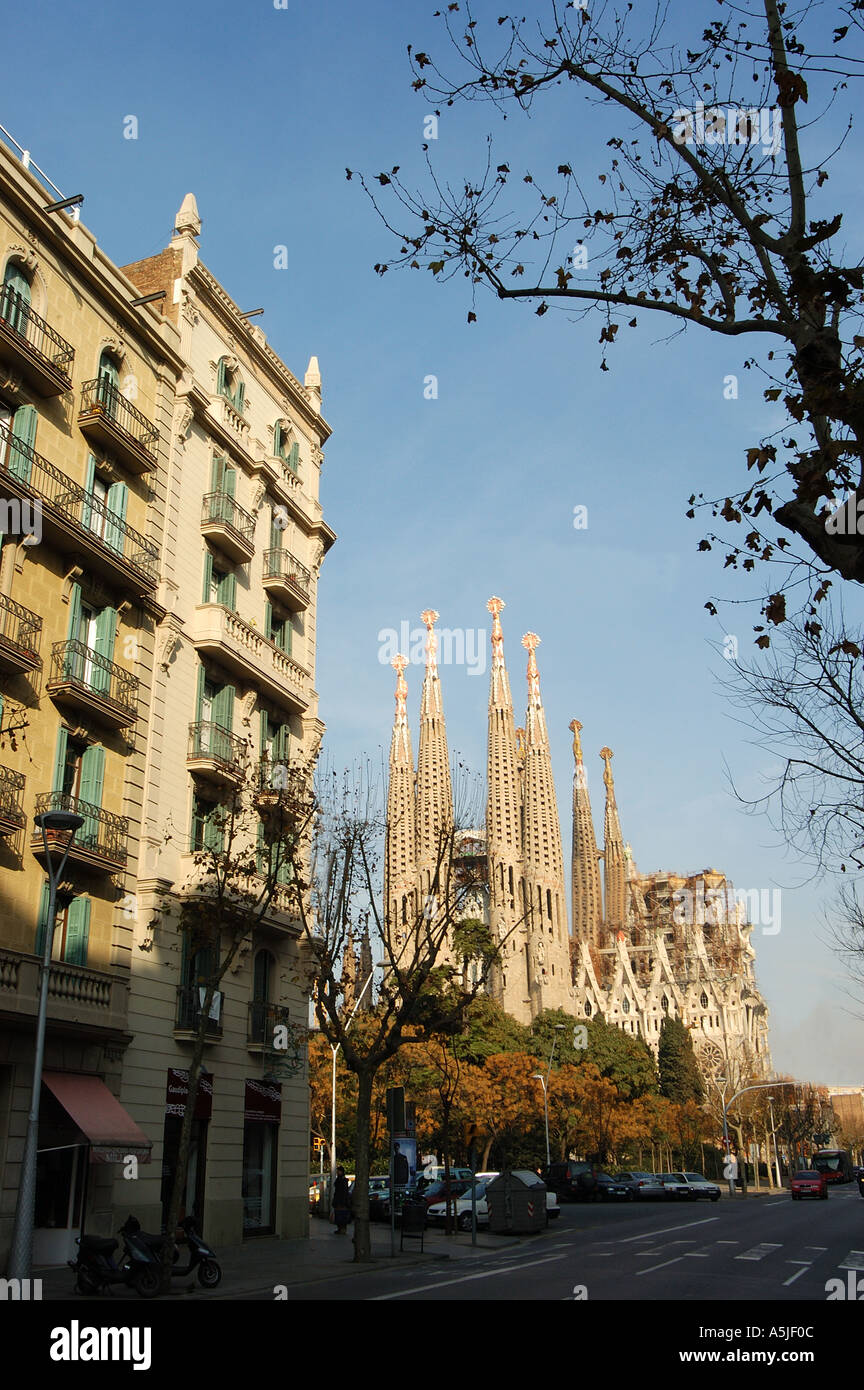 Guadi s sagrada familia cathedral barcelona catalonia Spain Stock Photo ...
