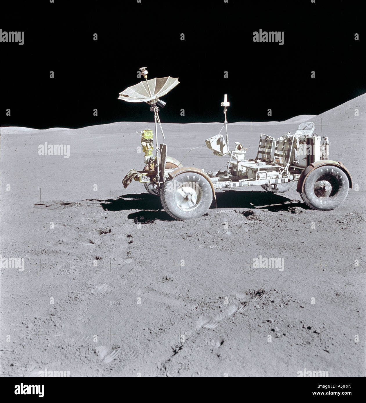 Lunar Roving Vehicle on Moon Stock Photo - Alamy