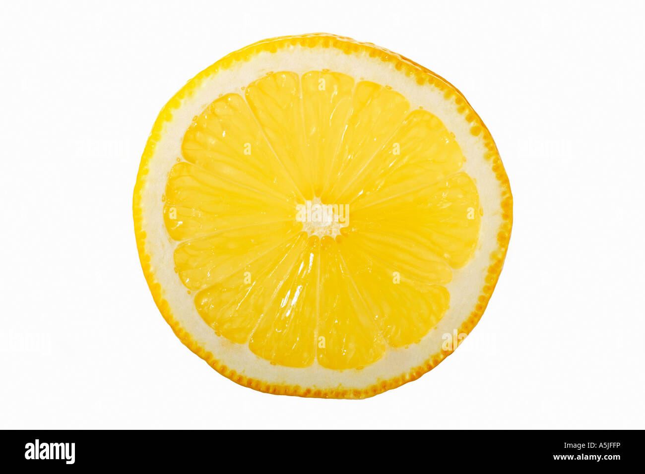 Single orange slice on white background Stock Photo - Alamy