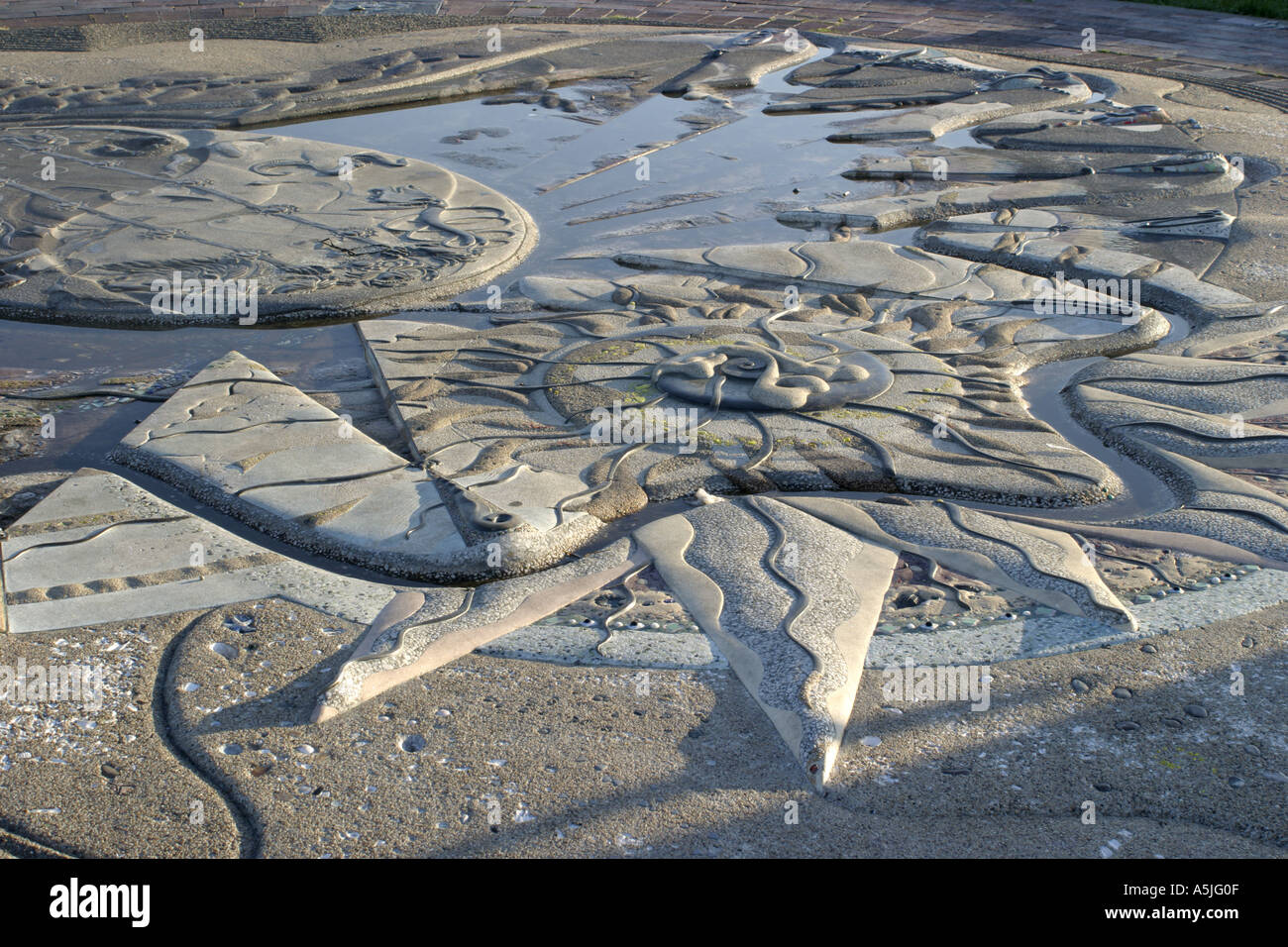 sundial sculpture atop Sundial Hill at Seattle Gasworks Park after a ...