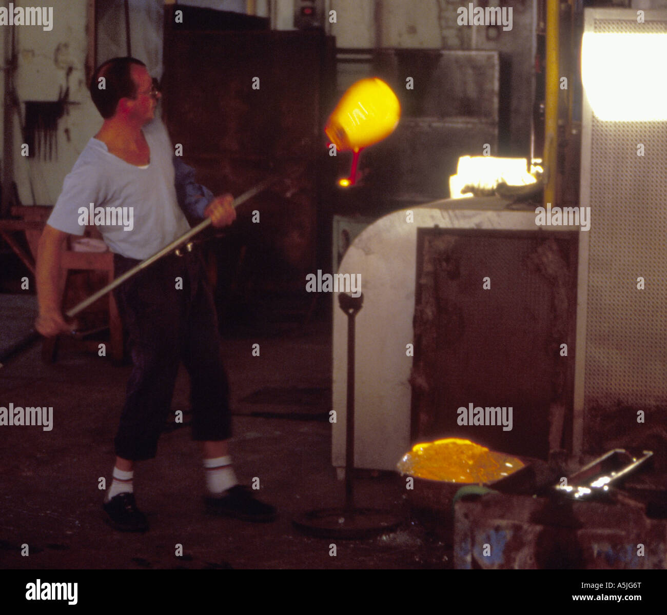 Glass making/blowing, Murano, Venice Lagoon, Italy Stock Photo - Alamy