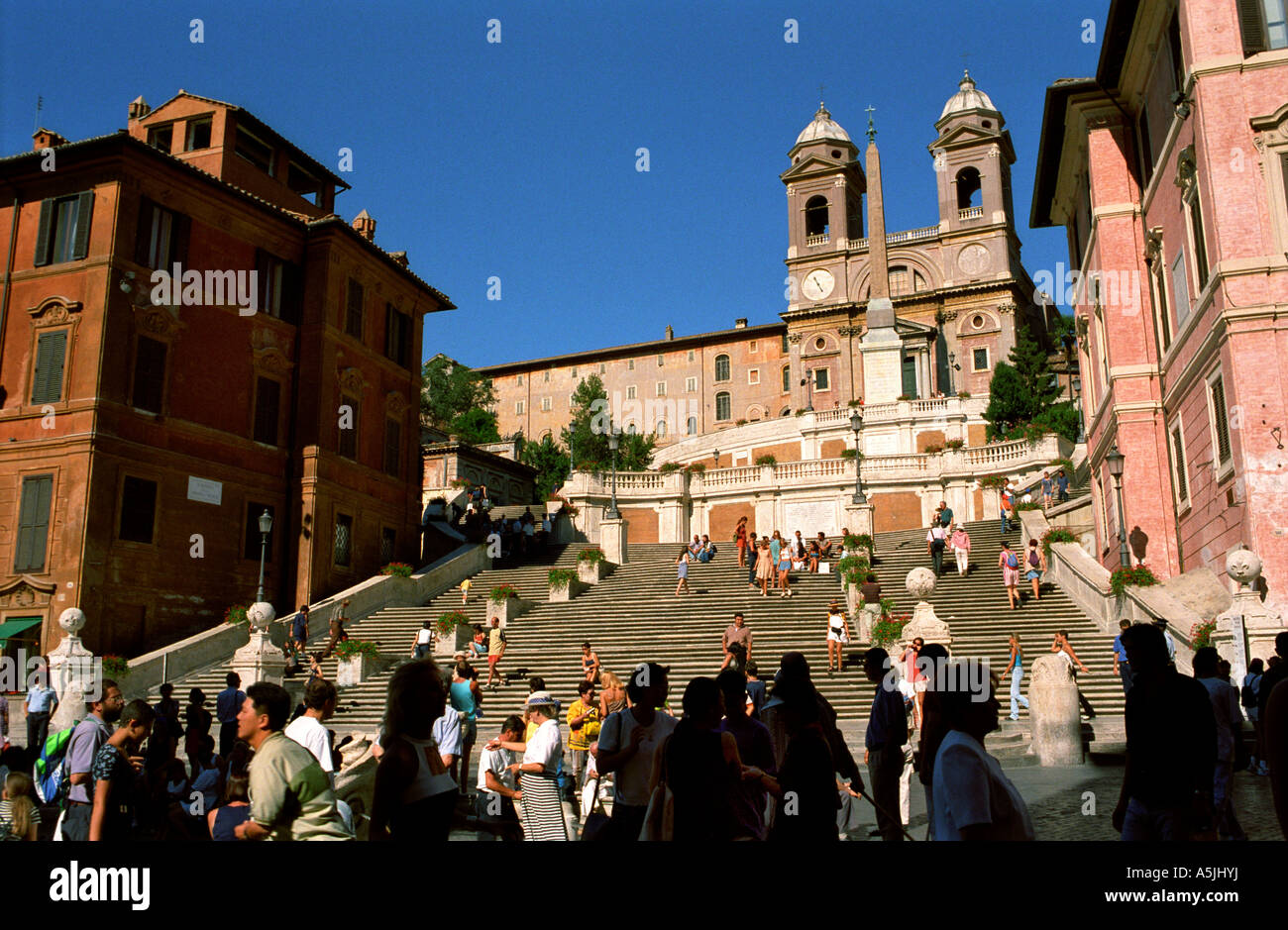 The Barcaccia fountain and Spanish Steps (Scalinata di Spagna), Rome ...