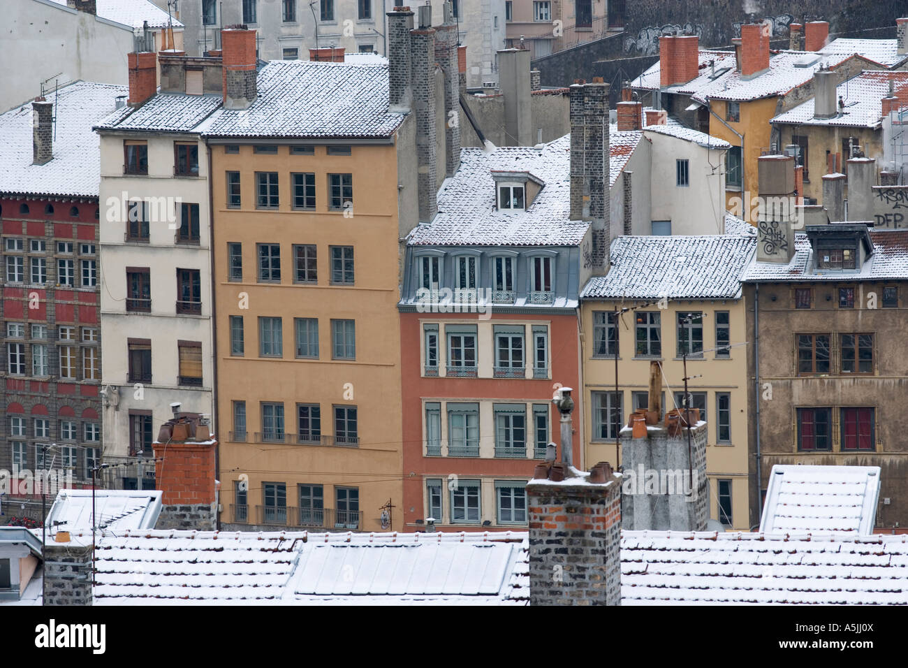 The Old Lyon in winter. Lyon. France Stock Photo - Alamy