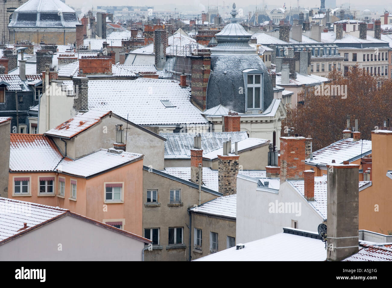 The Old Lyon in winter. Lyon. France Stock Photo - Alamy