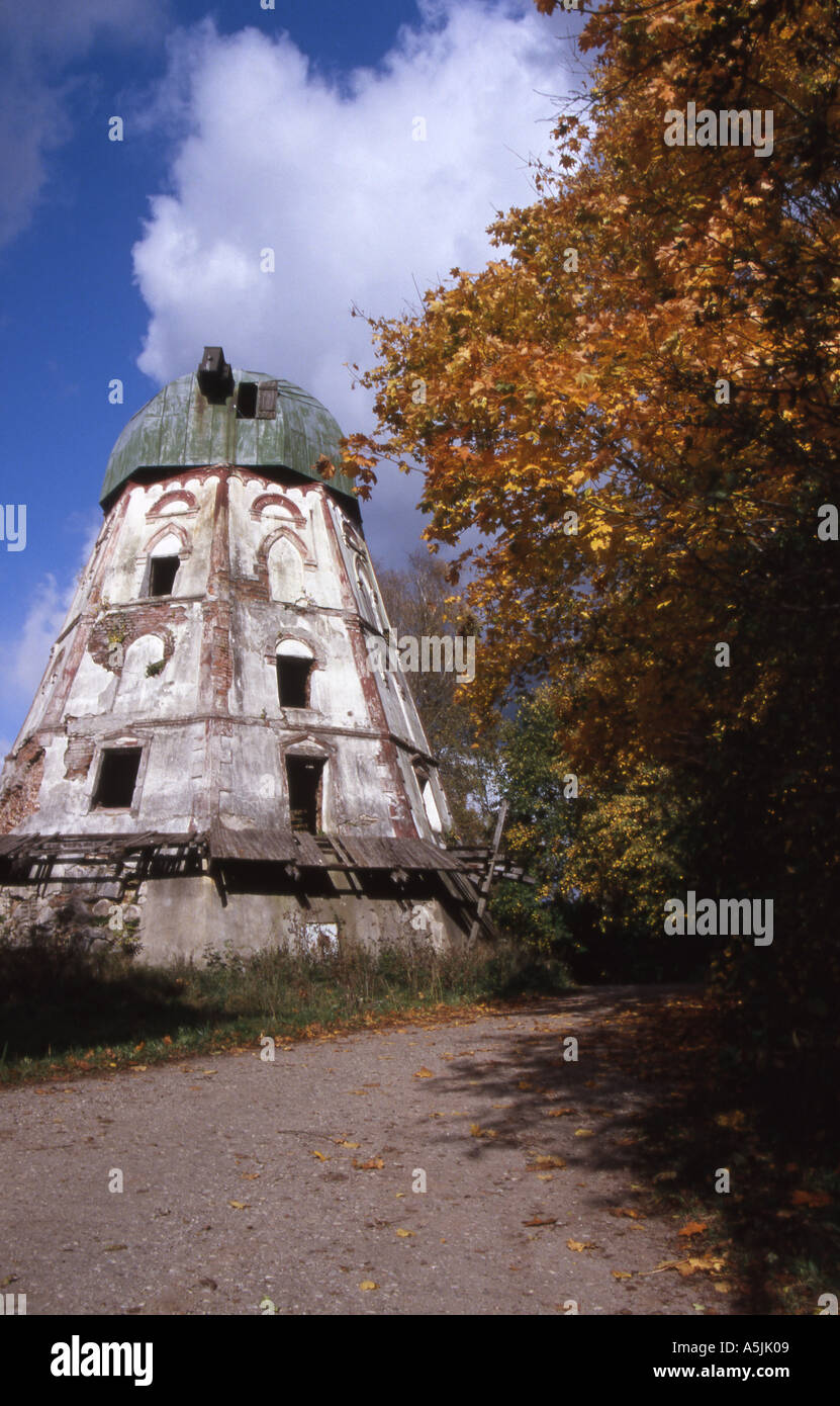 Abandoned windmill middle XIX century Baisogala Lithuania Stock Photo ...