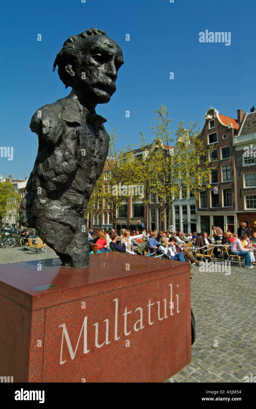 Multatuli statue central Amsterdam Netherlands Holland EU Europe Stock ...