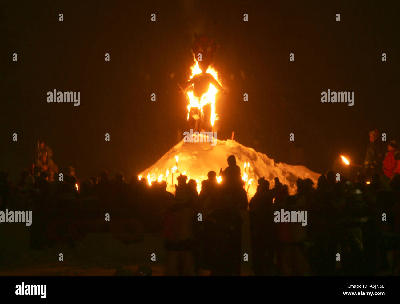 Burning Of The Devil Ceremony Stock Photo - Alamy