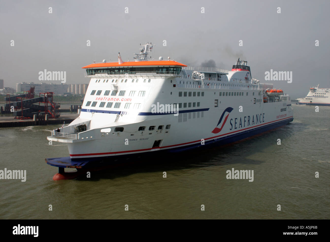 Sea France Ferry Entering Calais Harbour Stock Photo - Alamy