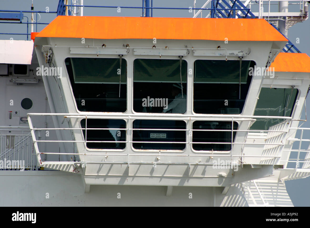 Bridge of Cross Channel Ferry Stock Photo - Alamy