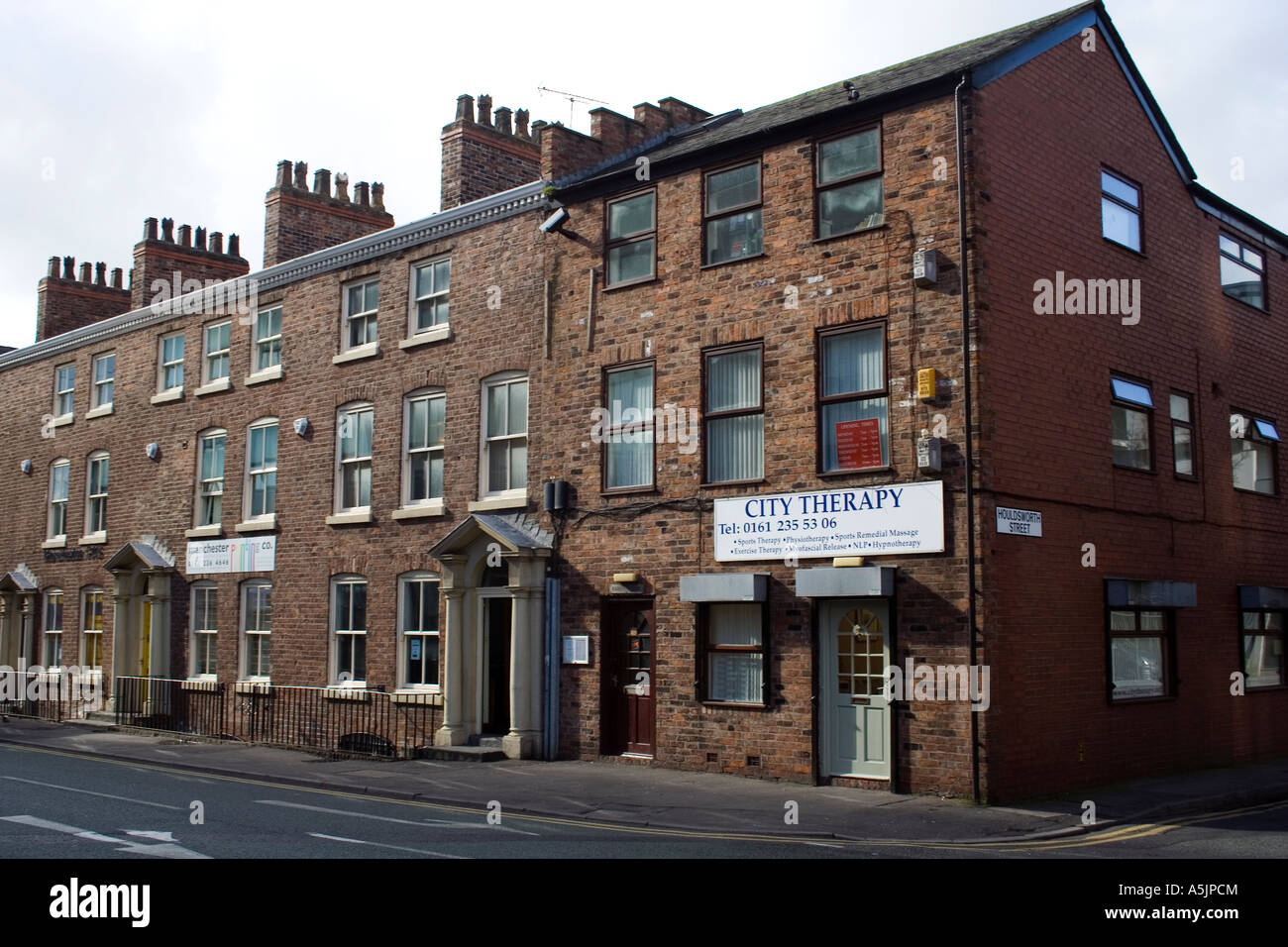 Rare late C18th housing on Lever Street in Manchester with pedimented ...