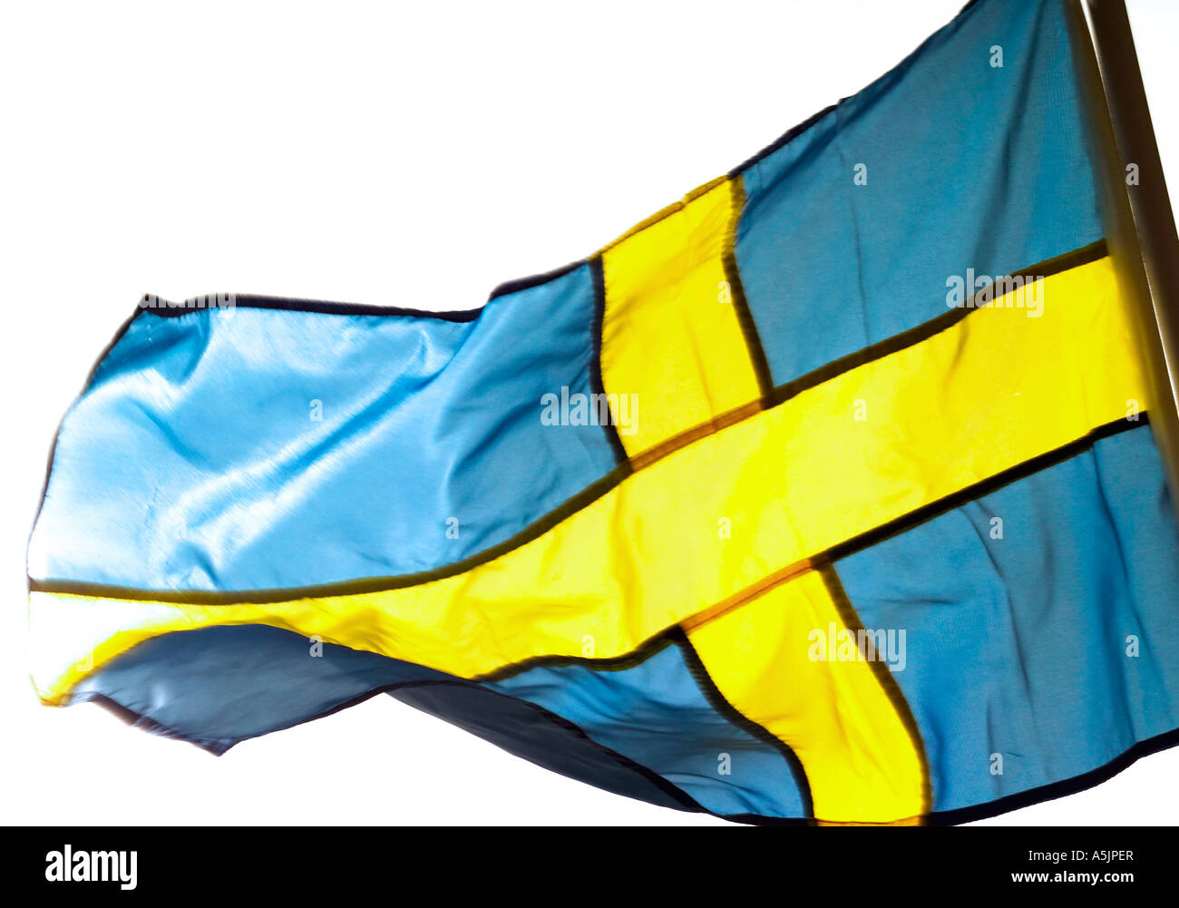 Swedish flag blue yellow cross hi-res stock photography and images - Alamy