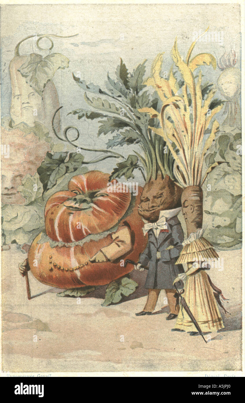Victorian comic advert vegetables hi-res stock photography and images ...