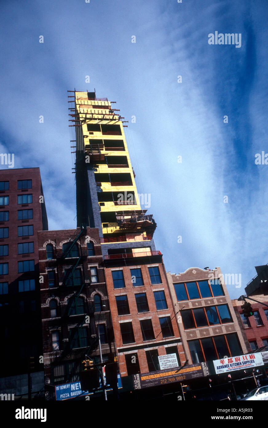 Construction on the Bowery in New York City Stock Photo - Alamy
