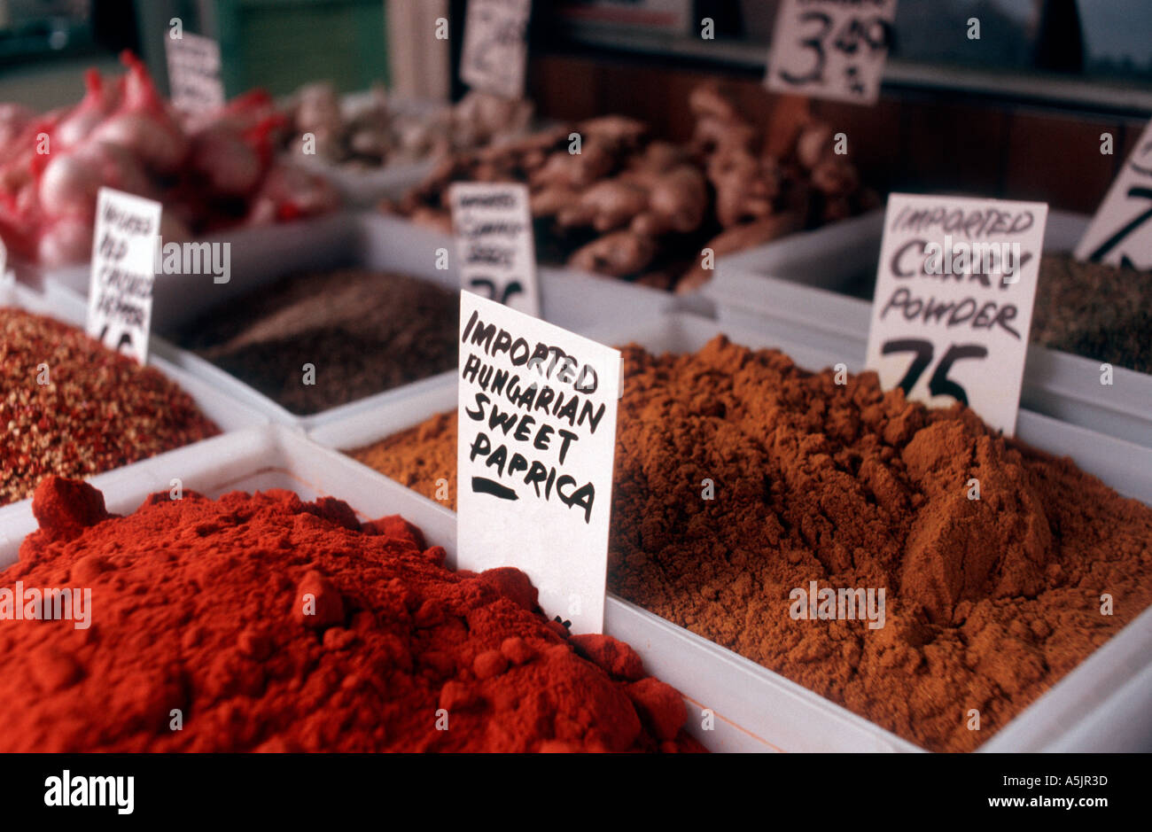 Display of spices Stock Photo - Alamy