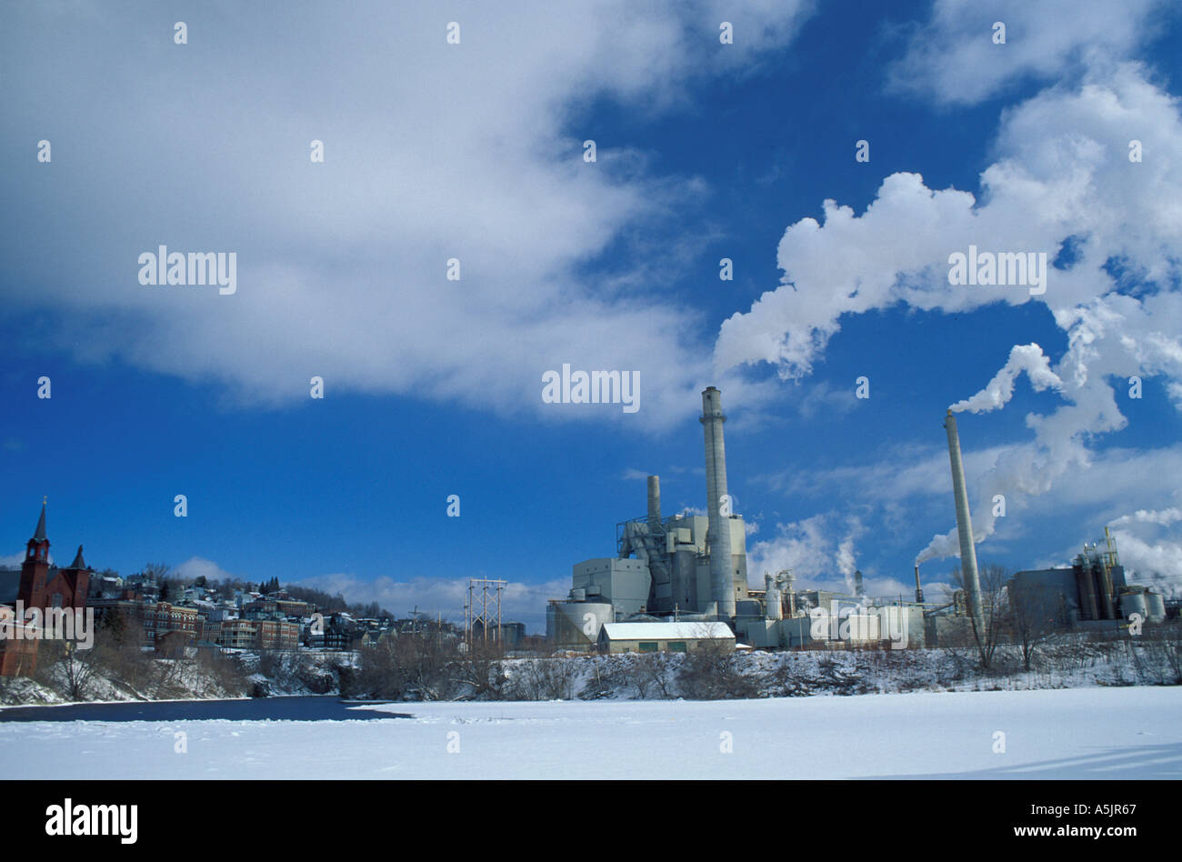 The paper mill in Berlin NH Androscoggin River Northern Forest Stock ...