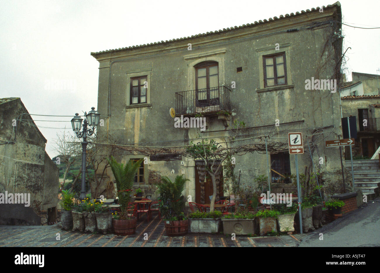 The Godfather setting Vitelli bar Savoca Sicily Italy Stock Photo - Alamy