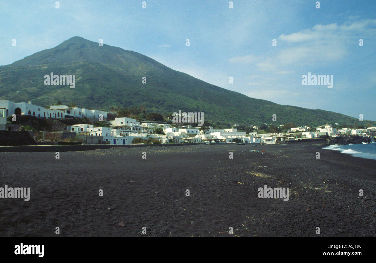 Volcano on Island of Stromboli Sicily Italy Stock Photo - Alamy