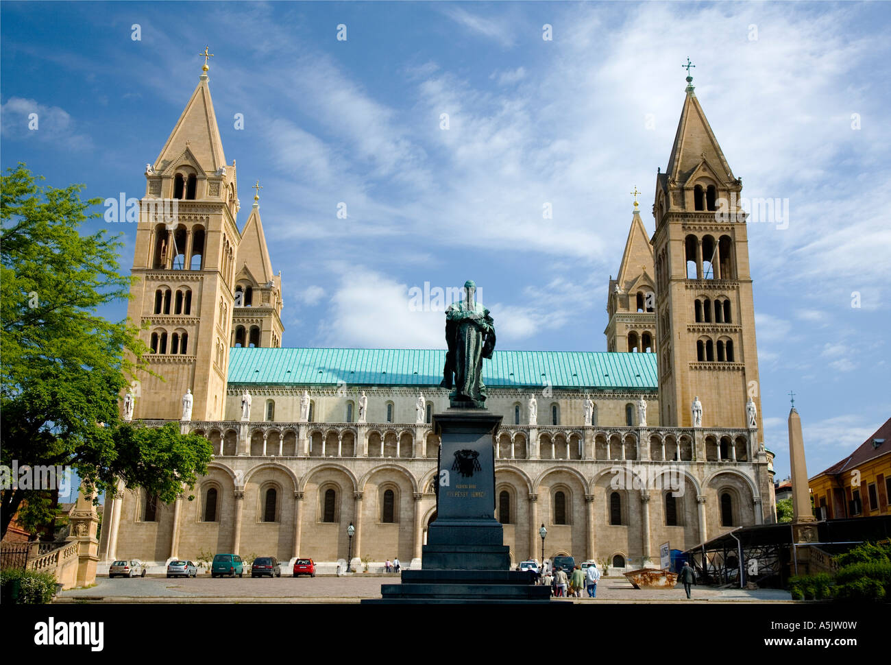 Cathedral of Pecs, 4 towers of the cathedral of Peter and, Pecs ...