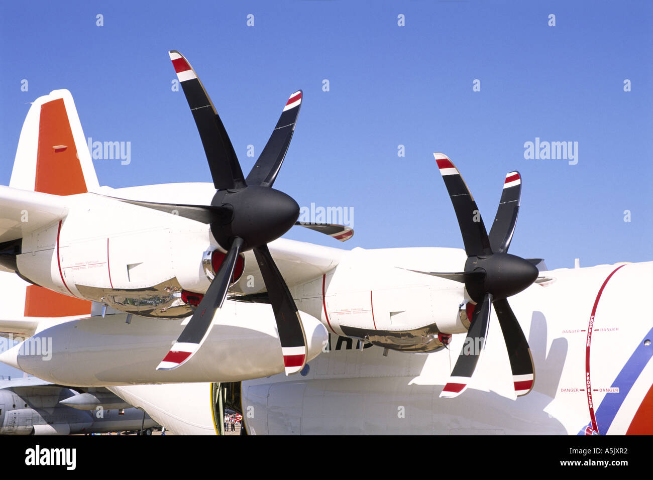 Lockheed HC-130J Hercules Dowty Composite Propeller Blades Stock Photo ... Lockheed HC-130J Hercules Dowty Composite Propeller Blades Stock Photo ...
