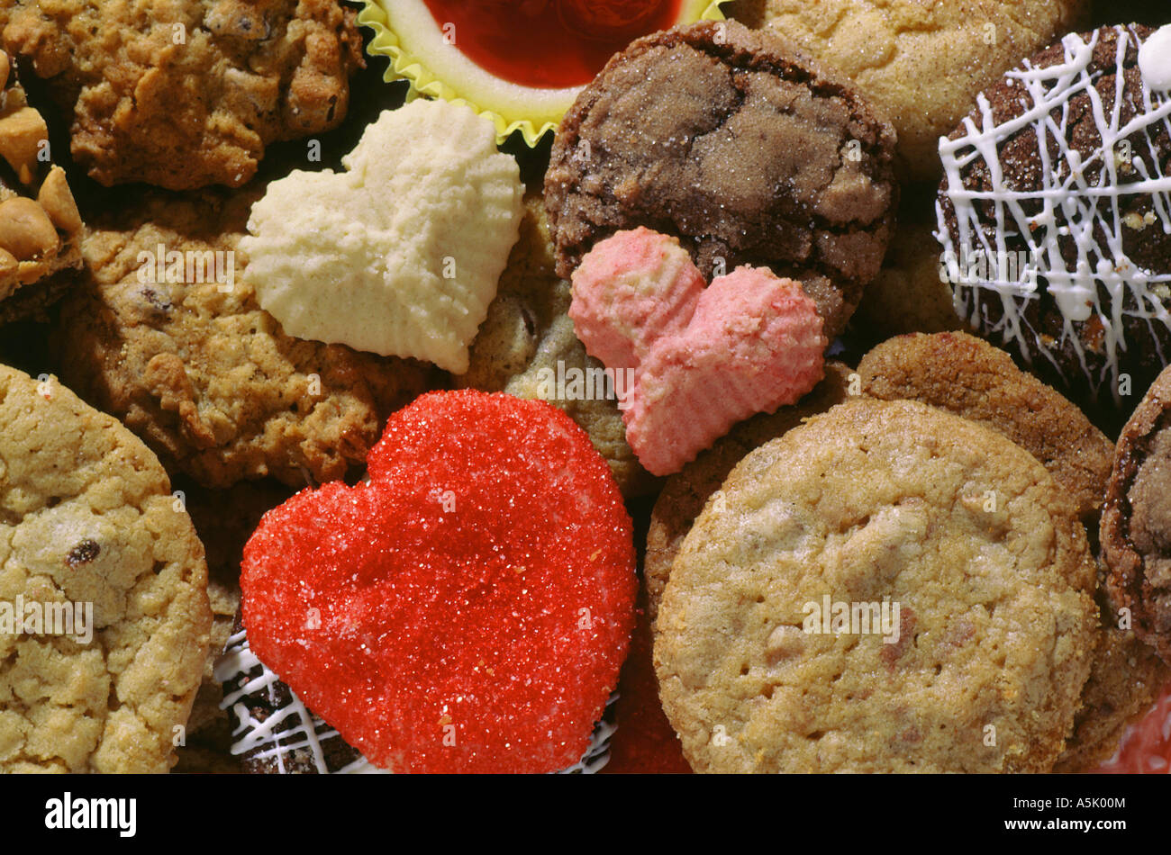 Cookie display for Valentine's Day Stock Photo - Alamy