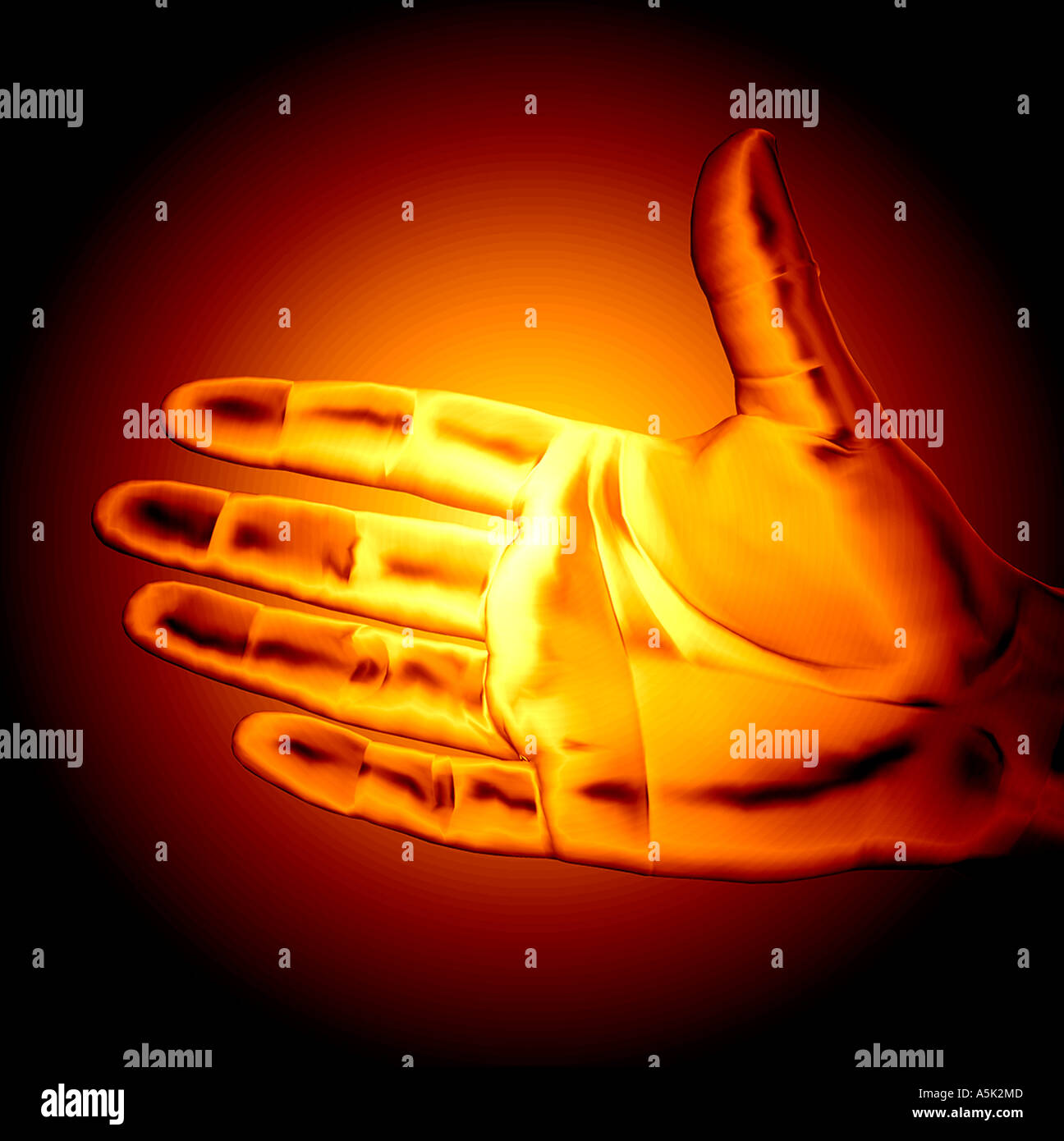 3D computer generated hand Stock Photo - Alamy
