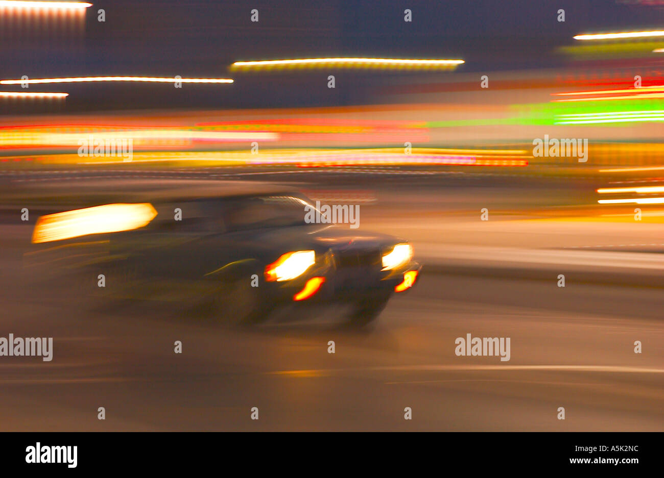 car traffic at night blur Stock Photo - Alamy