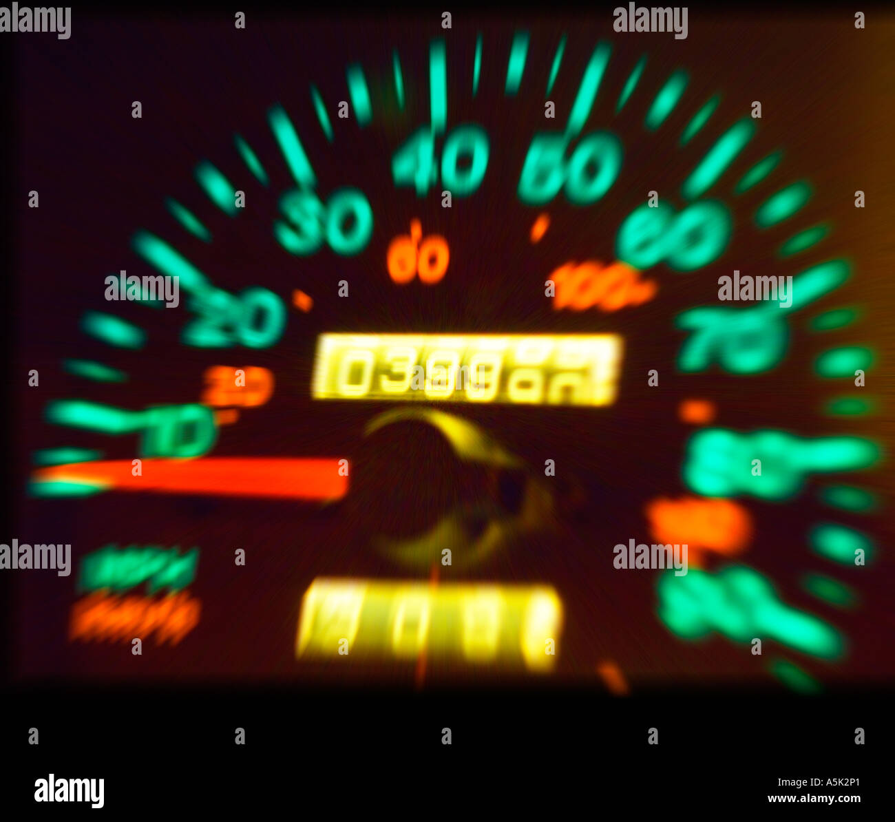 abstract view of speedometer at night Stock Photo - Alamy
