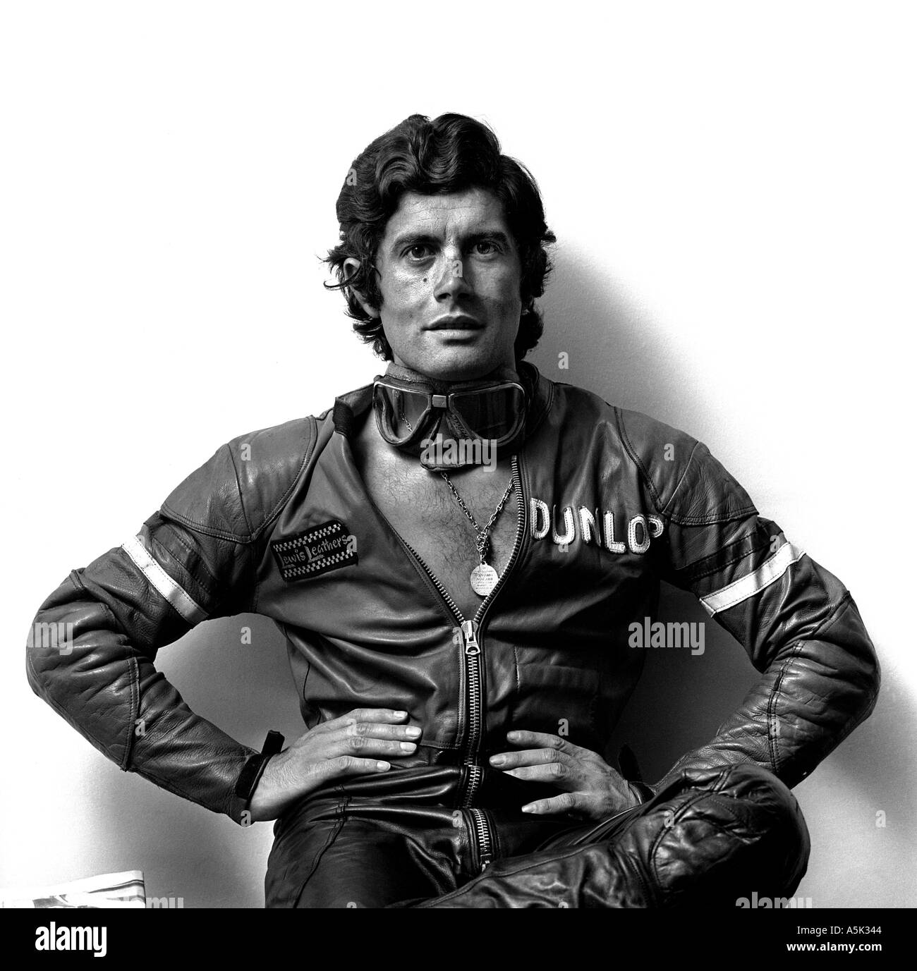 GIACOMO AGOSTINI WORLD MOTOR BIKE CHAMPION LONDON 1972 Stock Photo ...