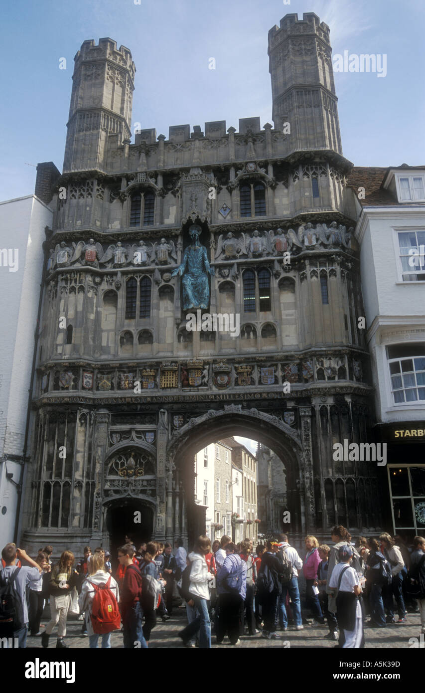 Entrance gate to Canterbury Cathedral Stock Photo - Alamy