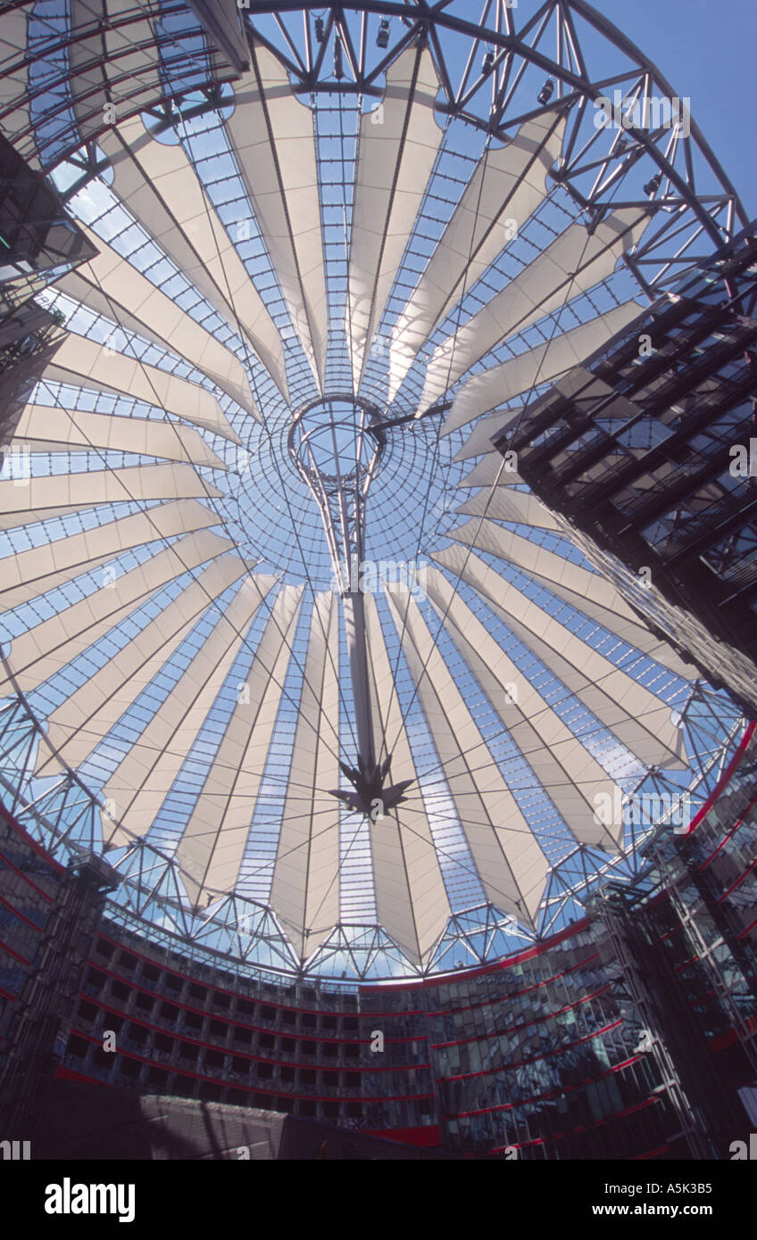 The tent like roof of the new Sony Centre built where the Berlin Wall ...