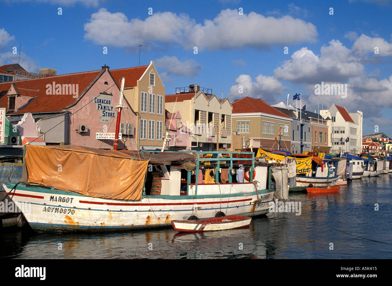 Curacao Willemstad Floating Market city landmark Stock Photo - Alamy