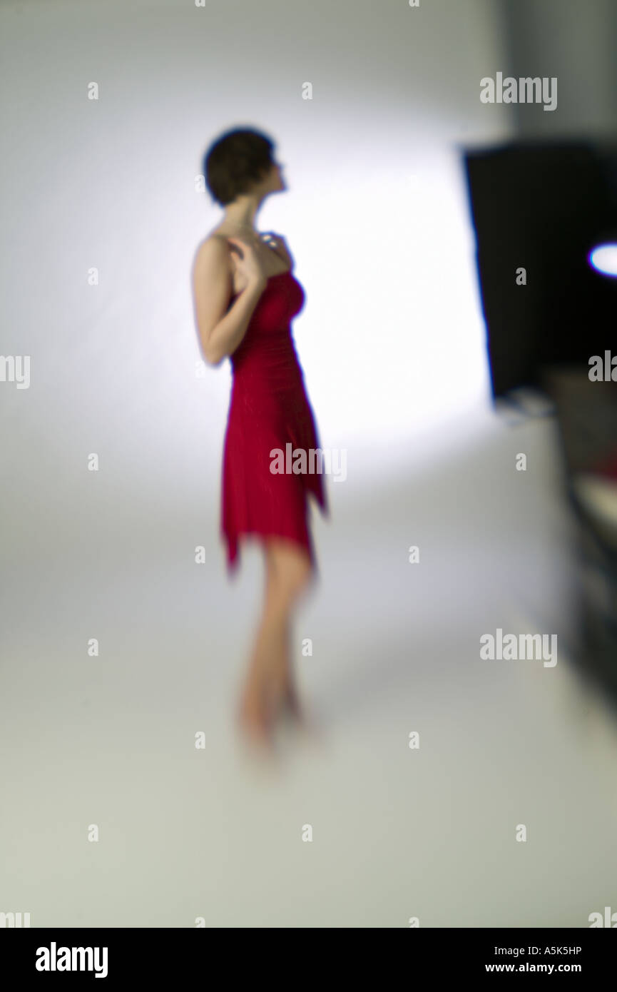 Soft focus of model in photography studio Stock Photo - Alamy