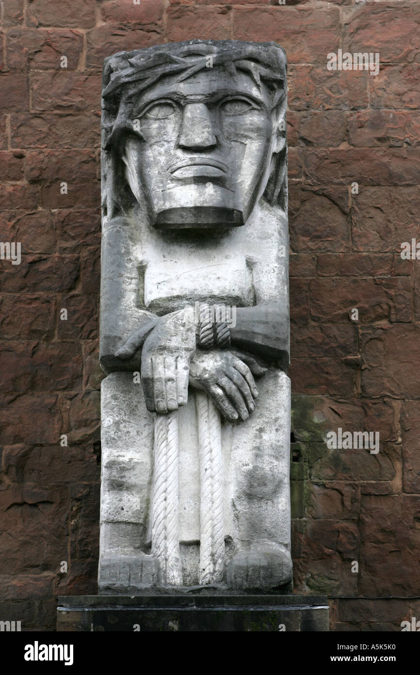 Ecce Homo, statue in Coventry Cathedral, by Sir Jacob Epstein ...