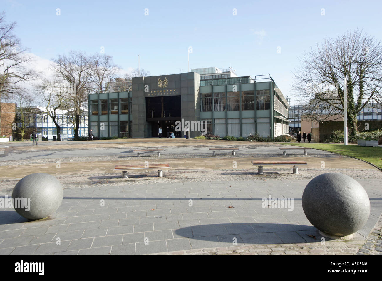 Coventry university lanchester exterior blue sky hi-res stock ...