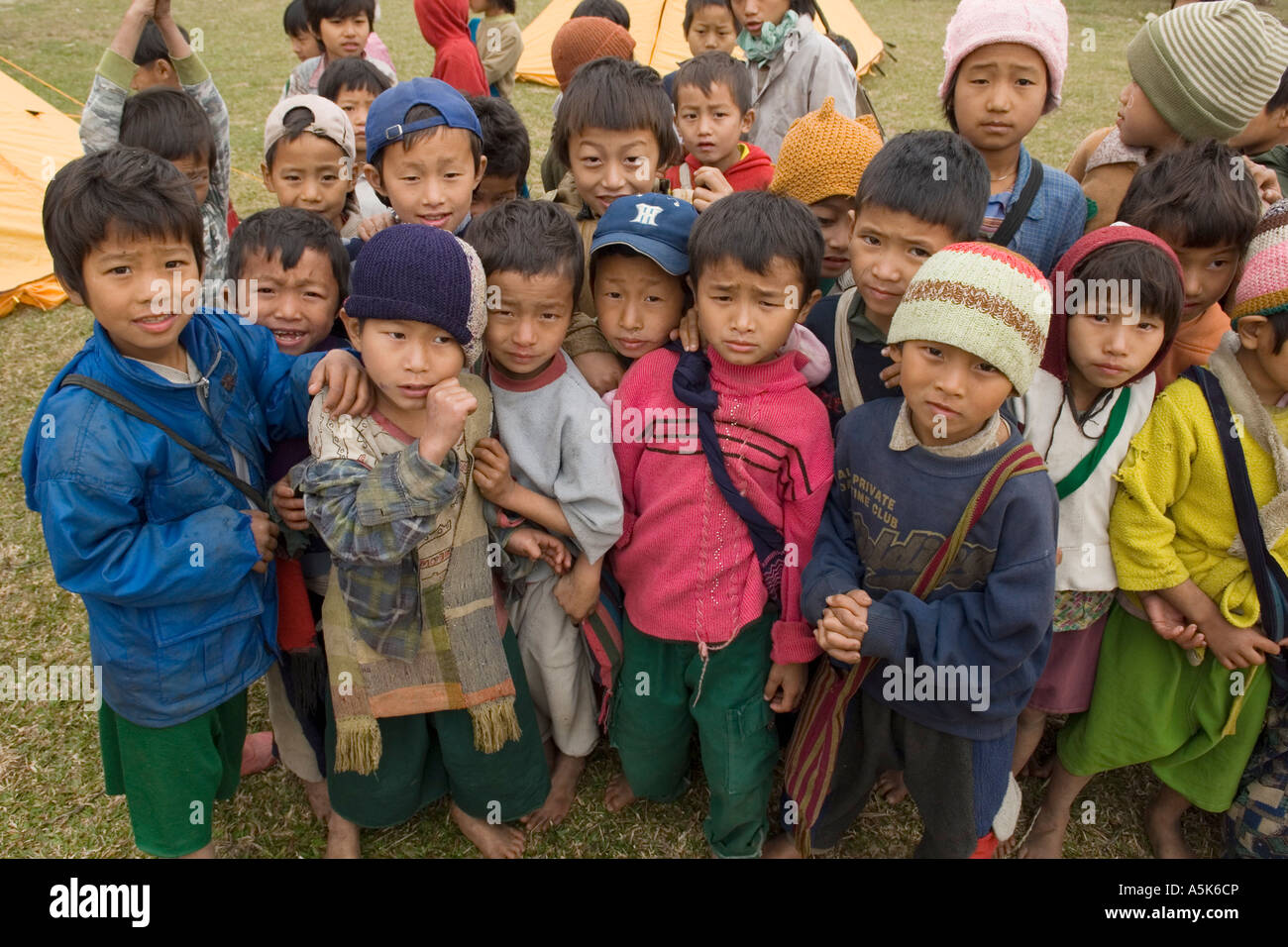 Rawang and Lisu children, Kachin State, Myanmar Stock Photo - Alamy