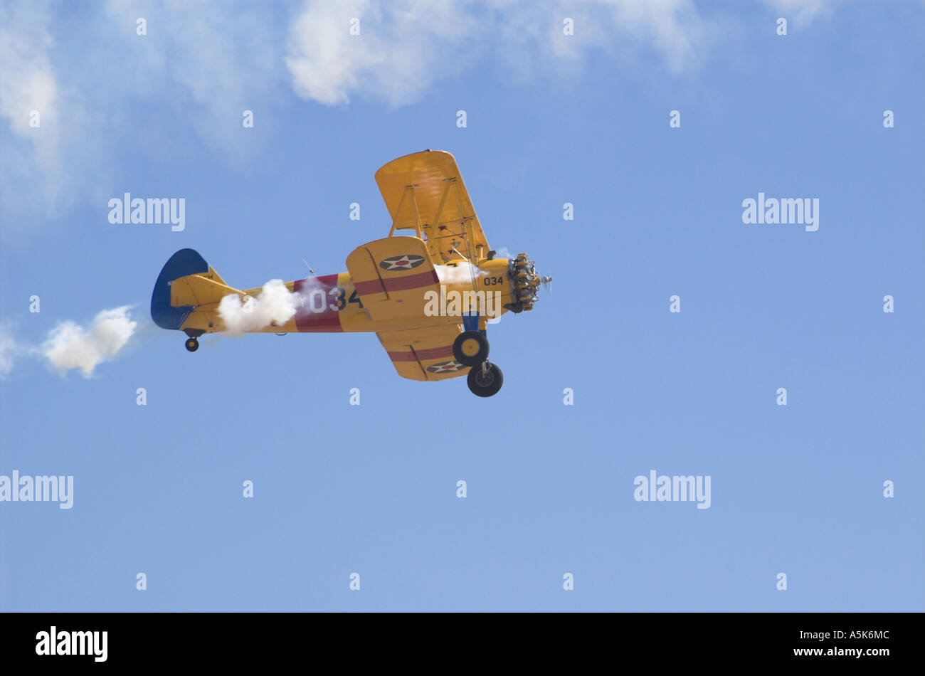 Stearman Biplane in Flight Stock Photo - Alamy
