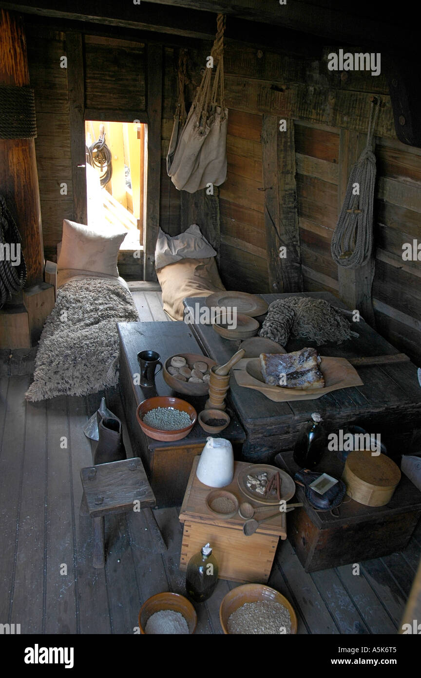 A Room on the "Mayflower II", Plymouth, Massachusetts Stock Photo - Alamy