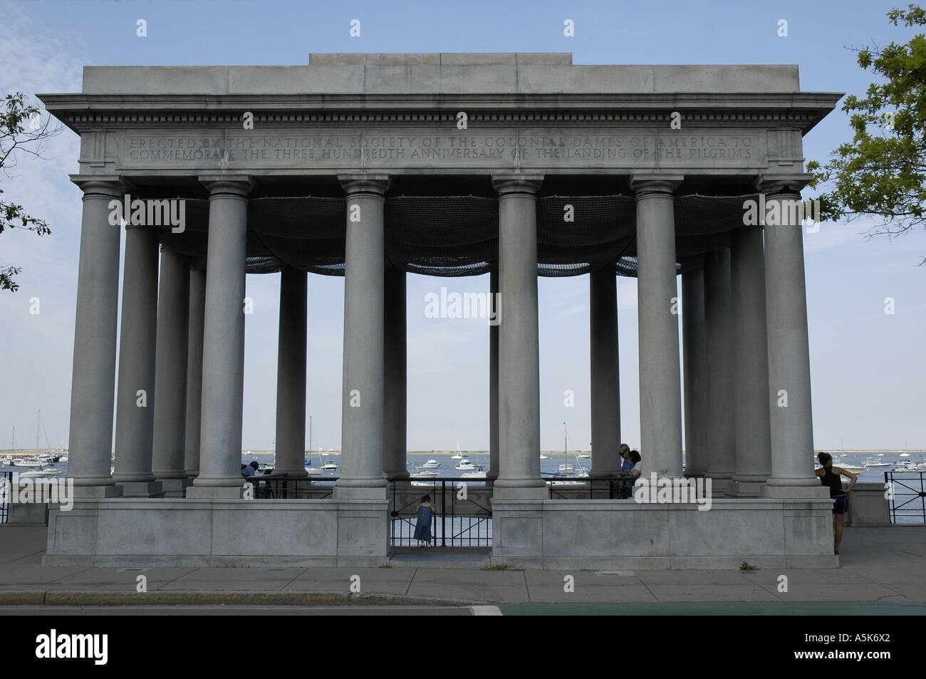 Monument at Plymouth Rock Stock Photo - Alamy