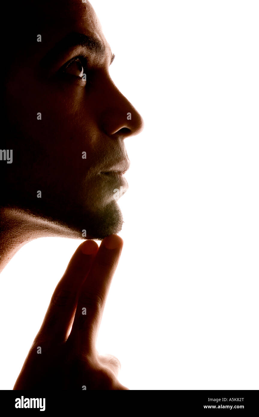 Portrait, man, backlight Stock Photo - Alamy