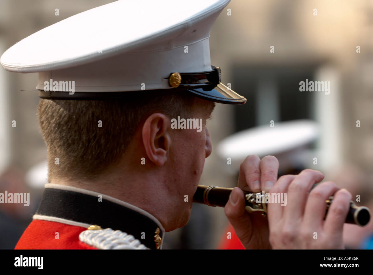 Playing flute orange parade hi-res stock photography and images - Alamy