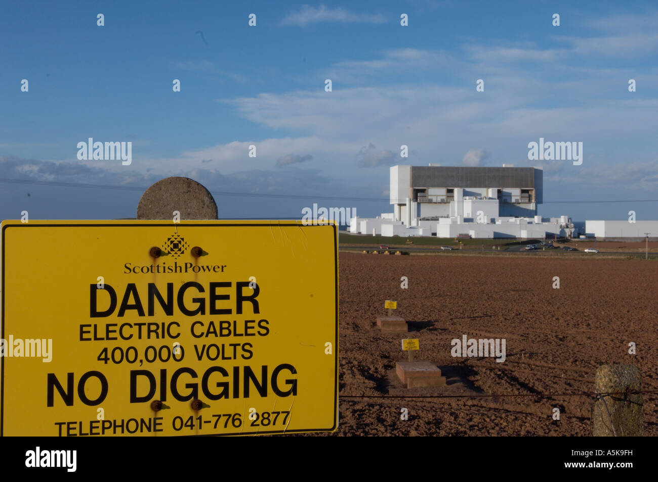 No digging sign near Torness nuclear power station, East Lothian ...