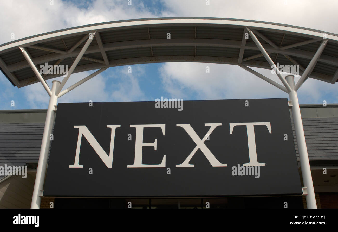 Next store entrance and sign Stock Photo - Alamy