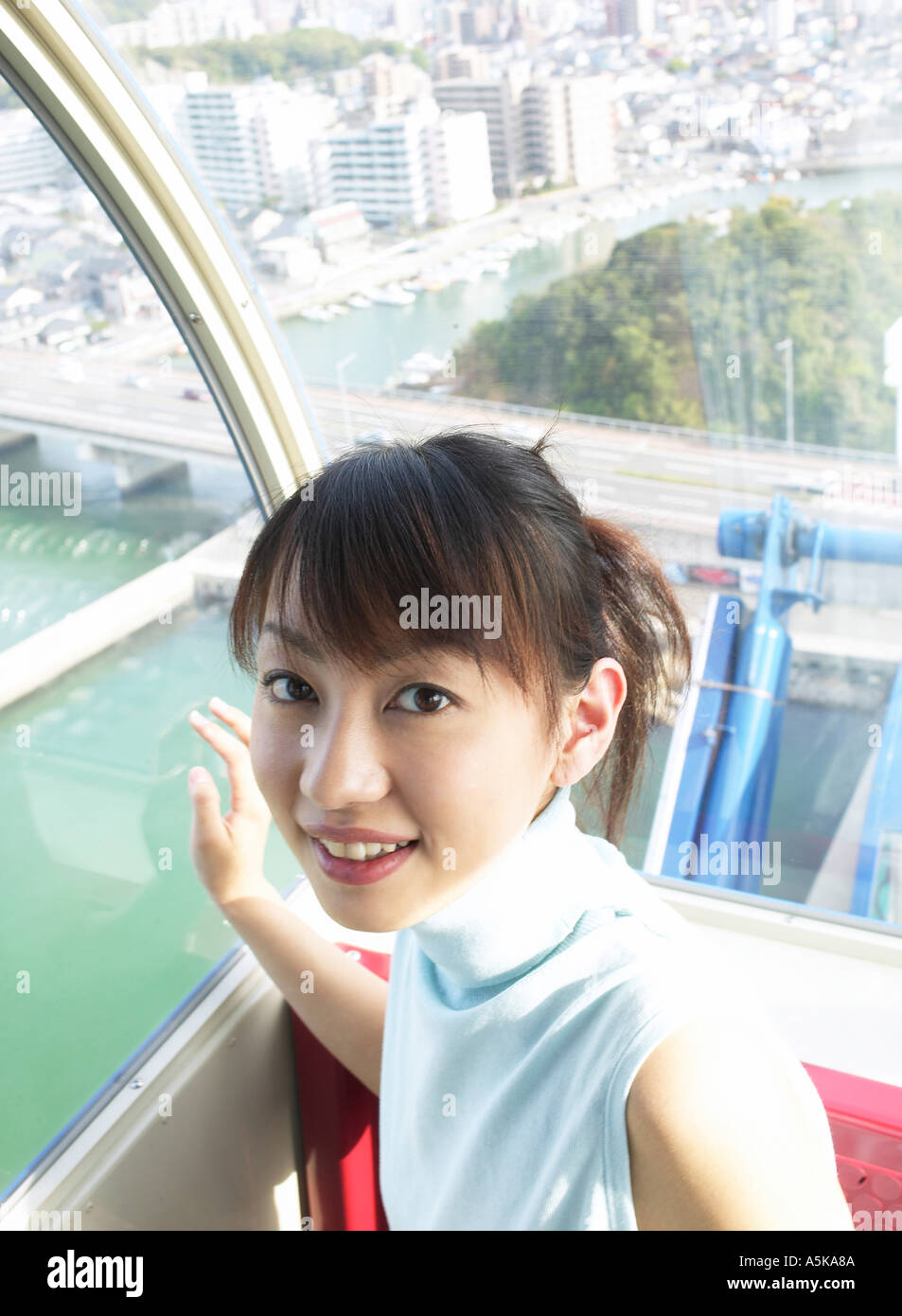 Young women on a giant wheel Stock Photo - Alamy