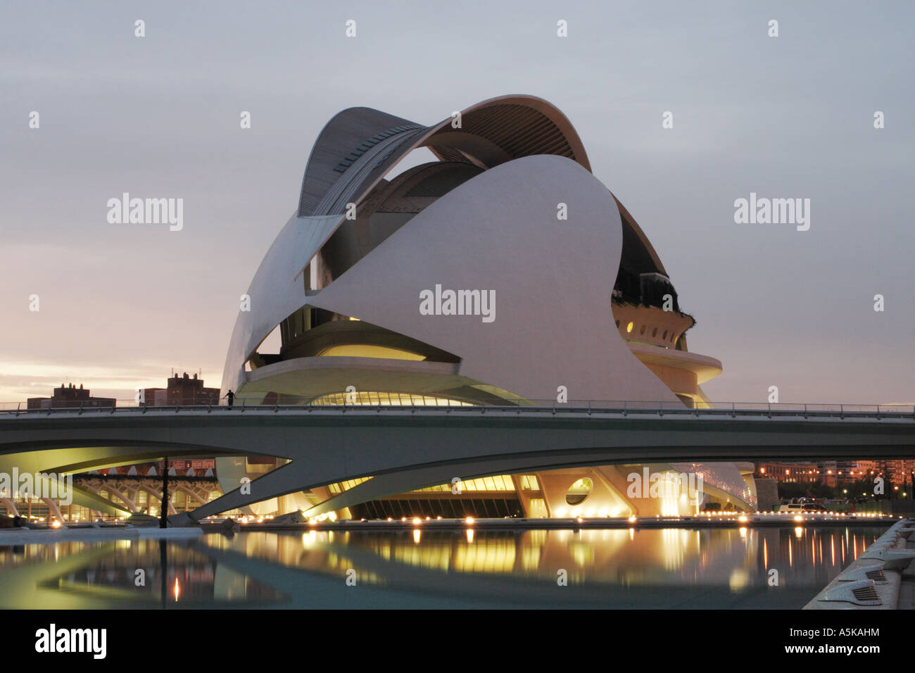 The Palau de les Arts opera centre Valencia Spain Stock Photo - Alamy