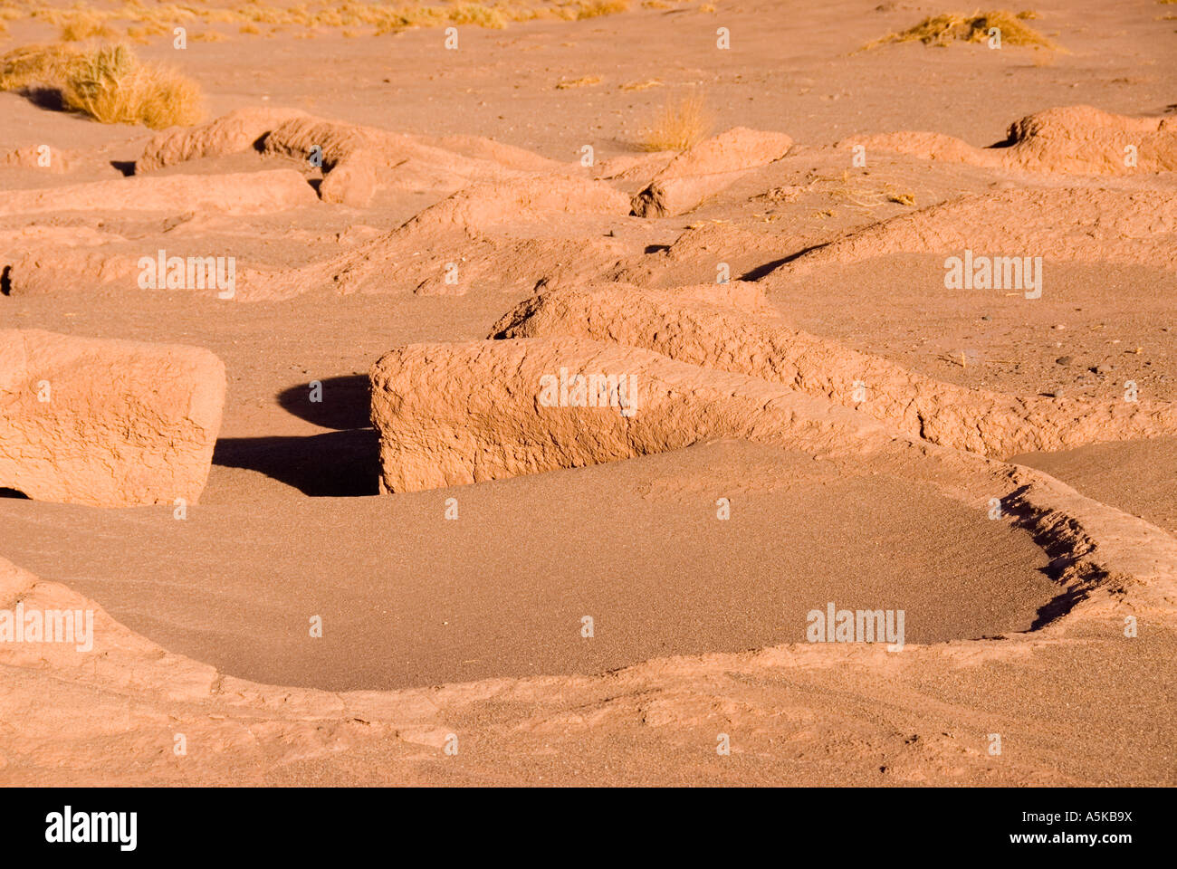 Chile Aldea de Tulor village ruins Atacama Desert archaeology Stock ...