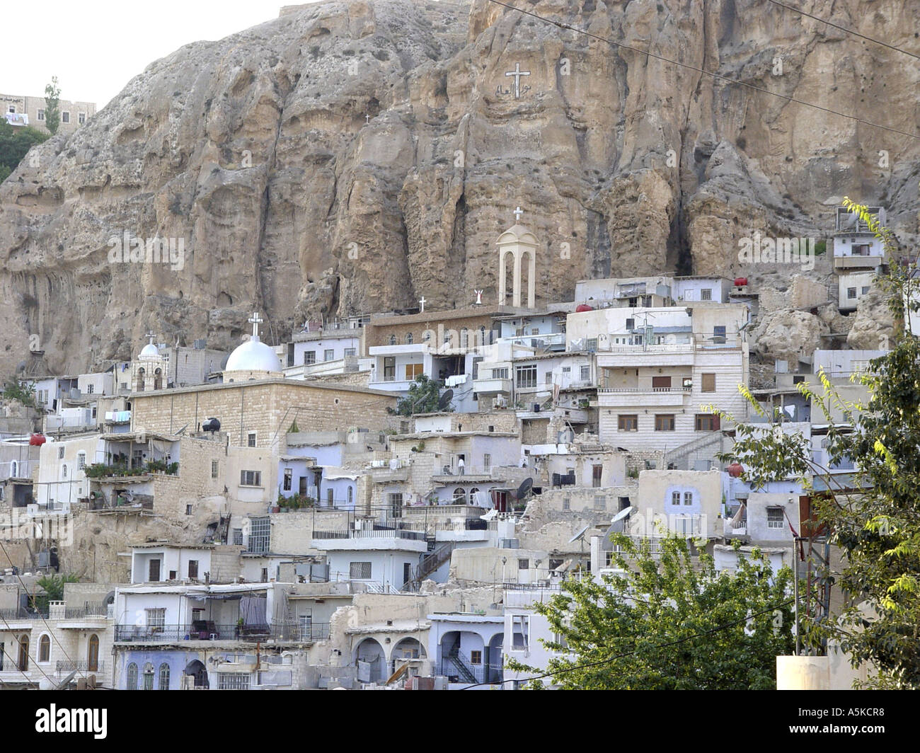 Malula is one of the most famous villages in Syria. At the rock slopes ...