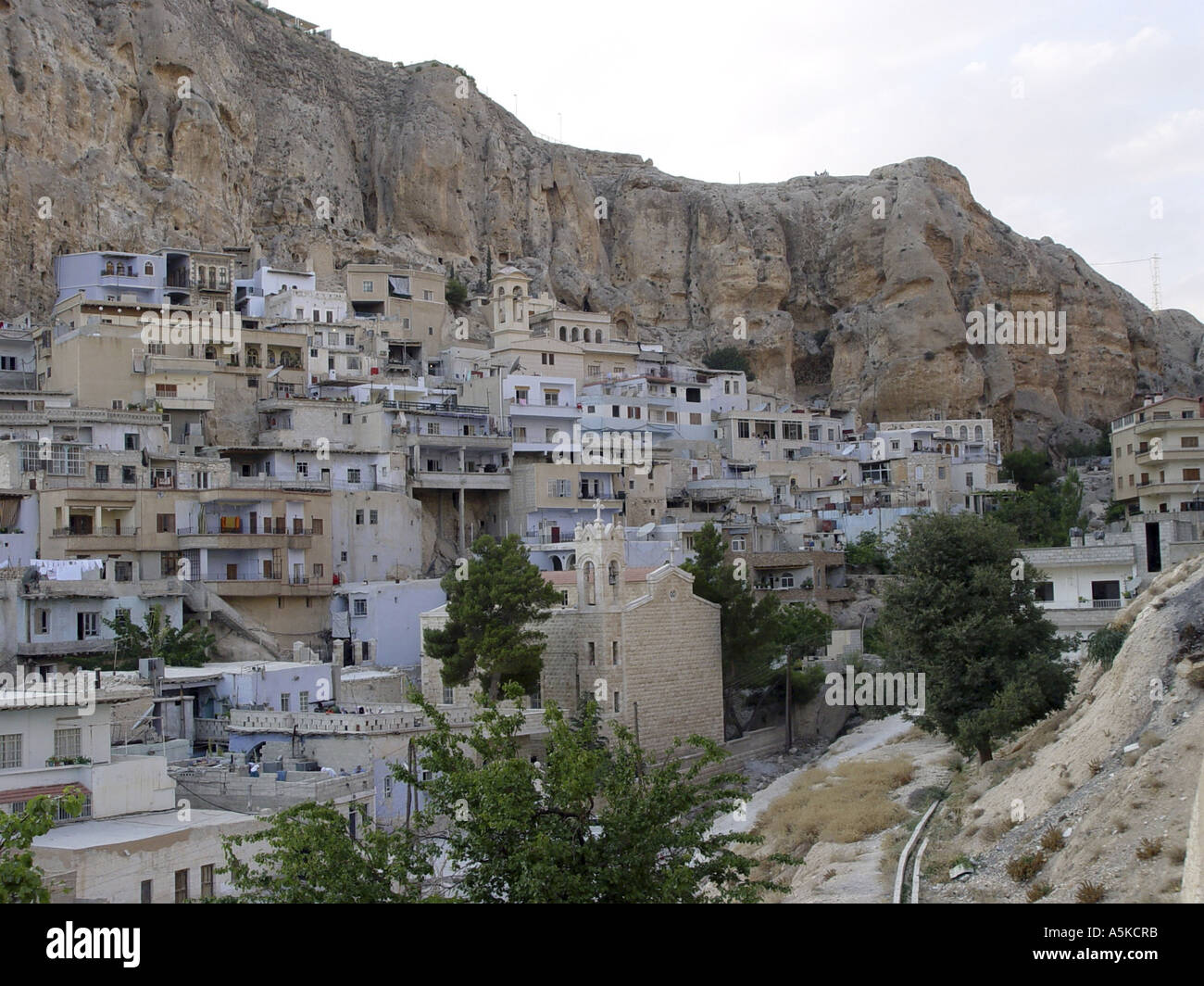 Malula is one of the most famous villages in Syria. At the rock slopes ...